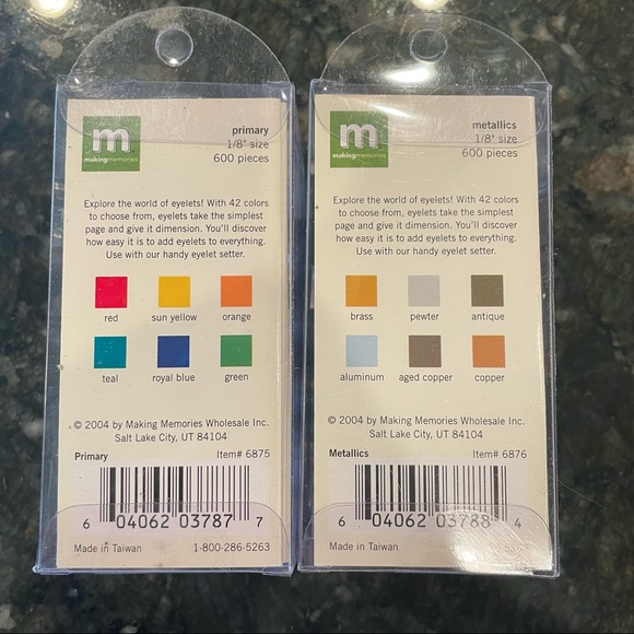 Making Memories | Design | Eyelets 8 Making Memories 3 Boxes Of 60 Each ...